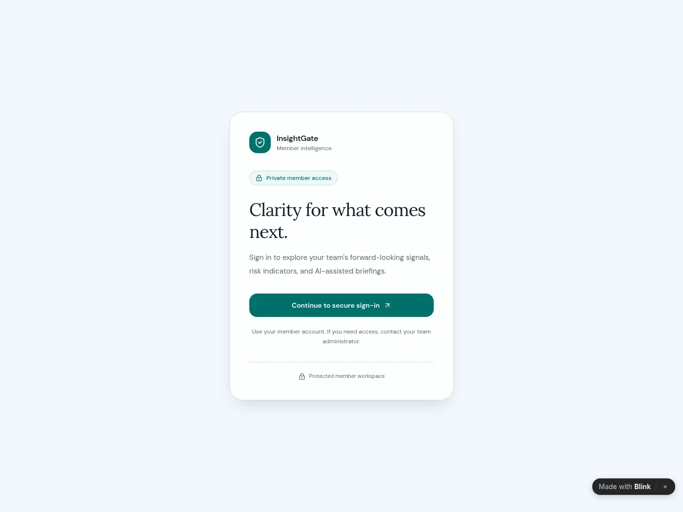 InsightGate Member Portal