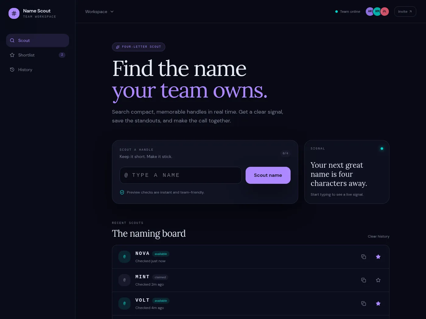 Discord Name Scout