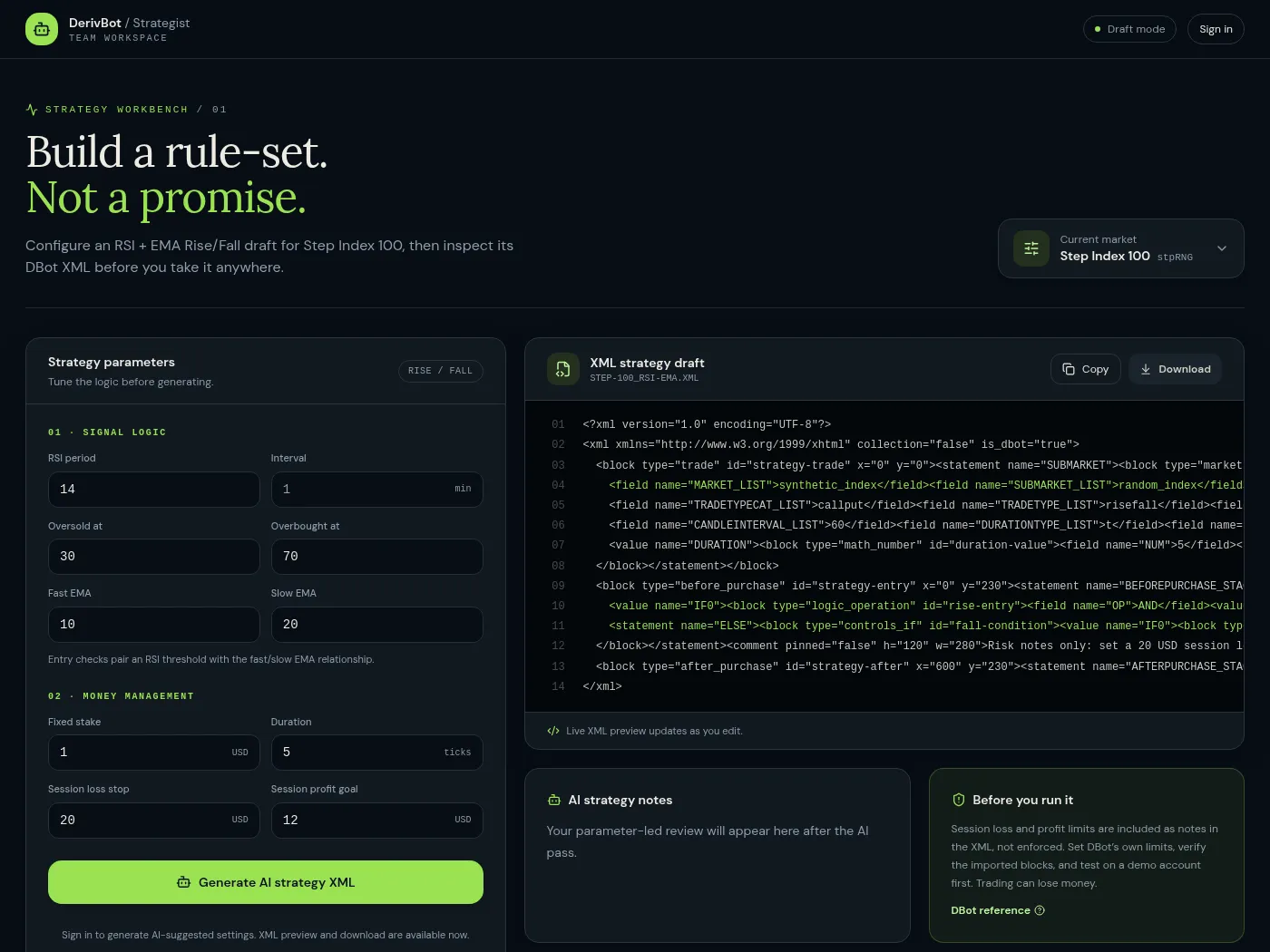 DerivBot AI Strategist
