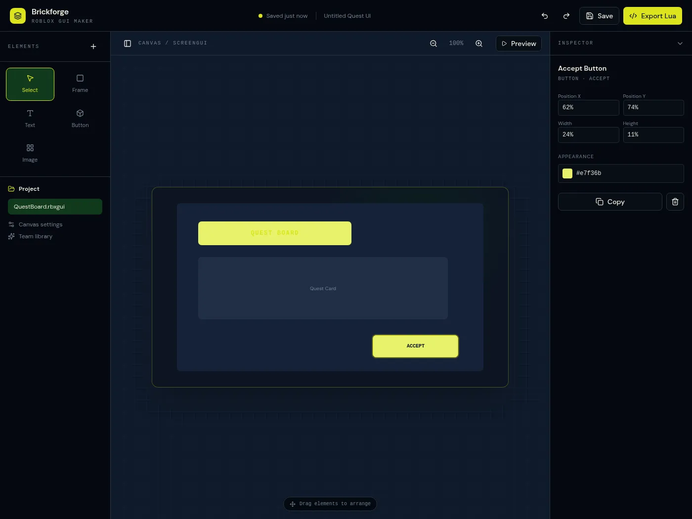 Roblox GUI Maker