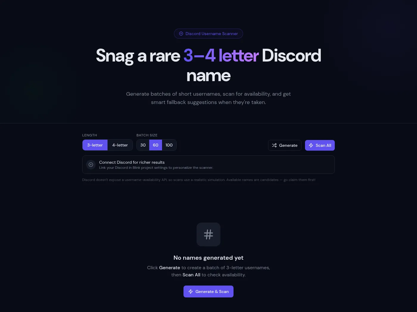 Discord Name Scanner