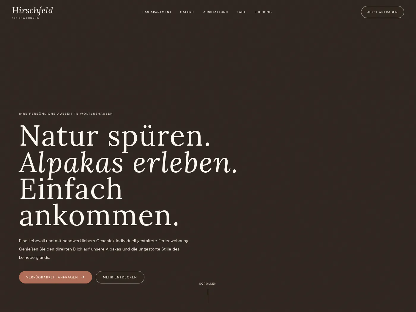 Hirschfeld Ferienwohnung Website