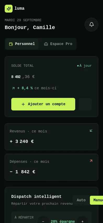 Luma Smart Finance App