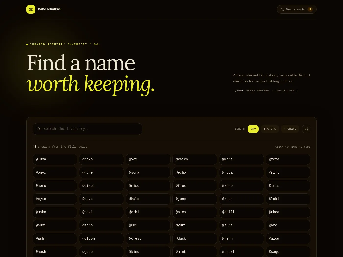 Discord Name Explorer