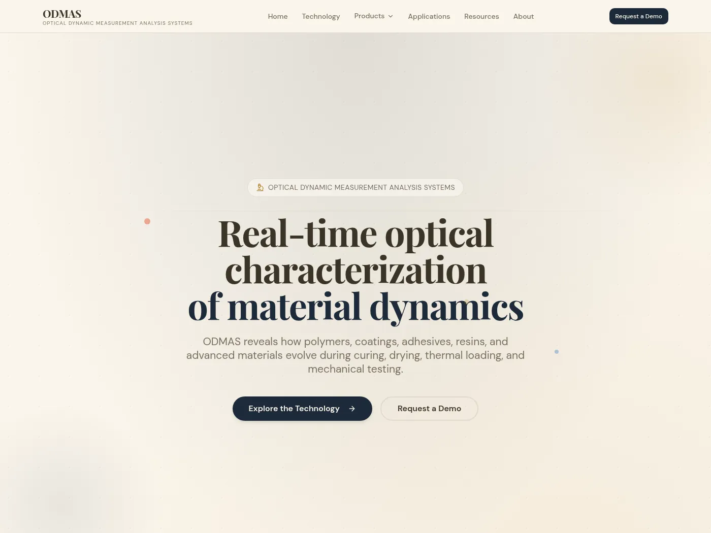 ODMAS Scientific Website