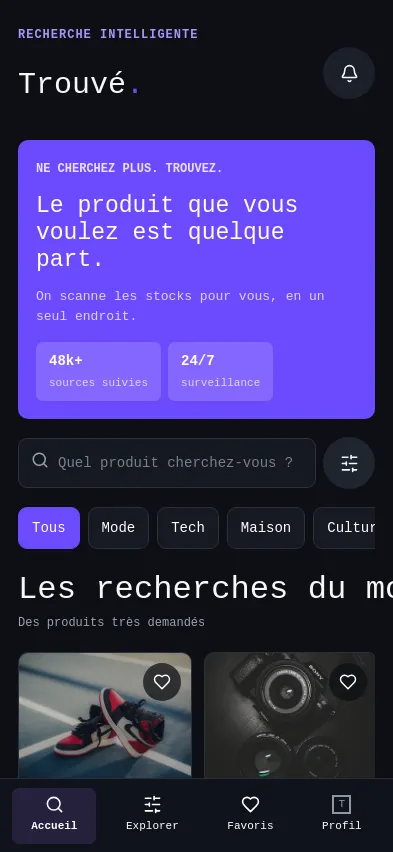 Trouvé Product Finder