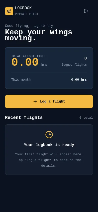 Pilot Flight Logbook