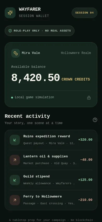 LARP Web3 Wallet Sim