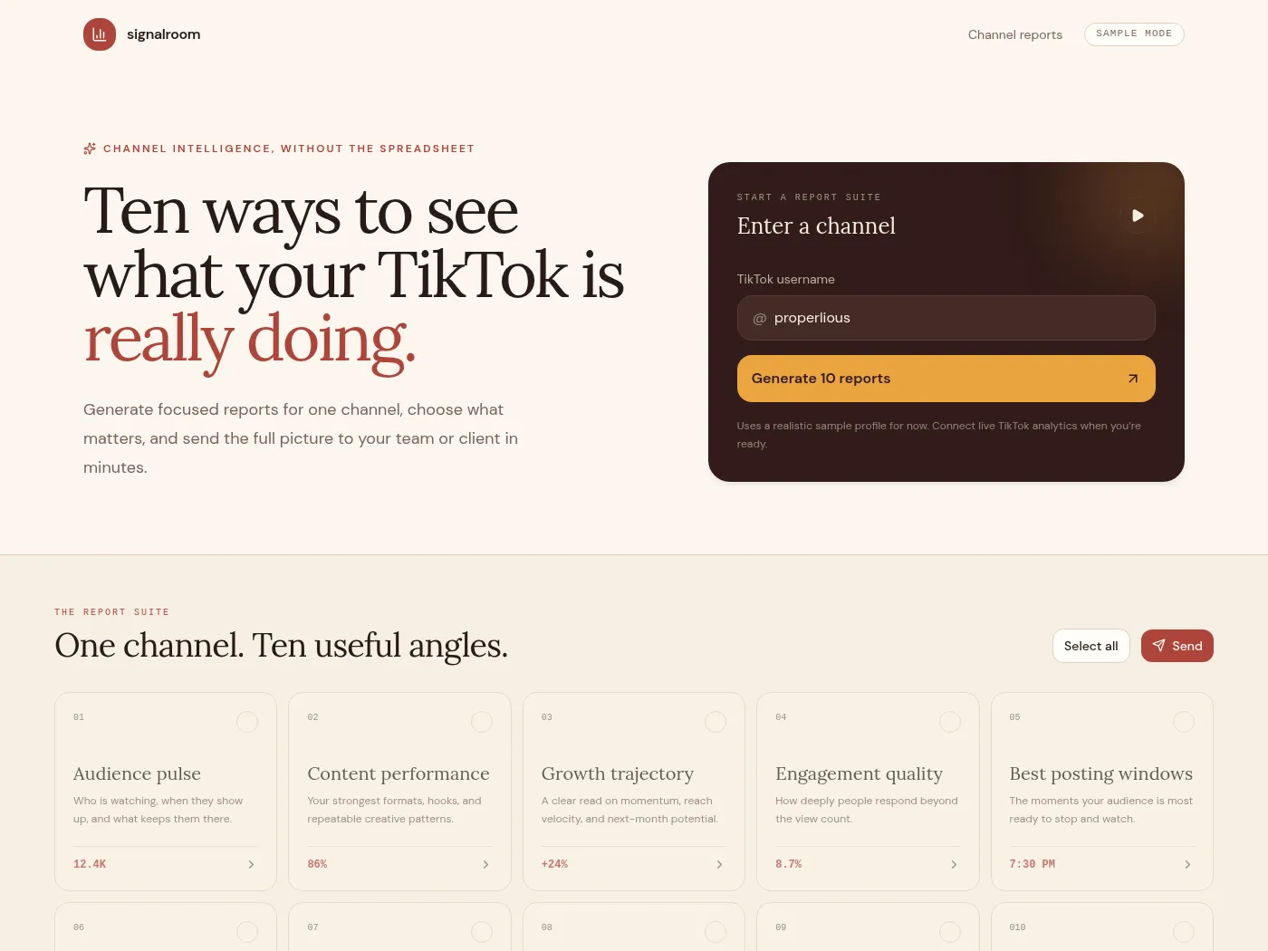 TikTok Insights Hub