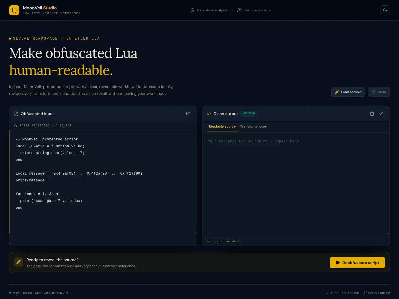 Lua Deobfuscator Pro