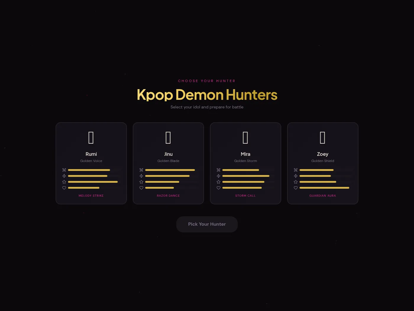 Kpop Demon Hunters Game