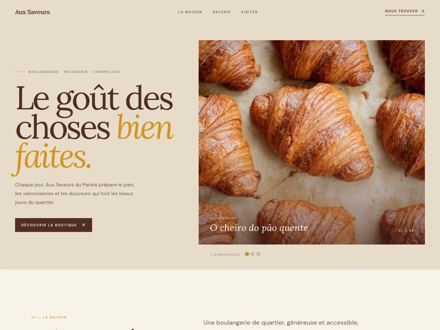 Boulangerie Showcase Site