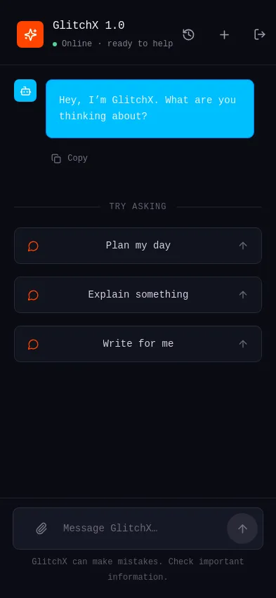 GlitchX AI Chat