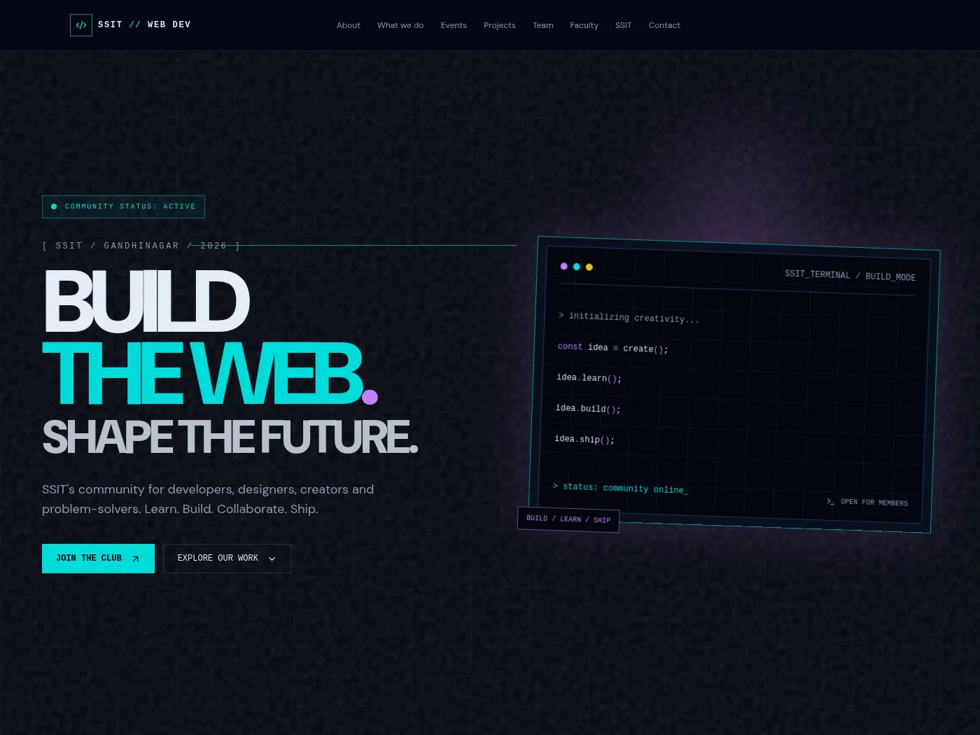 SSIT Web Dev Club Site