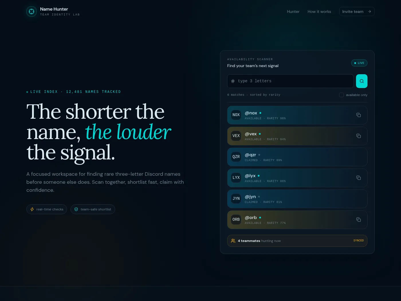 Discord Name Hunter