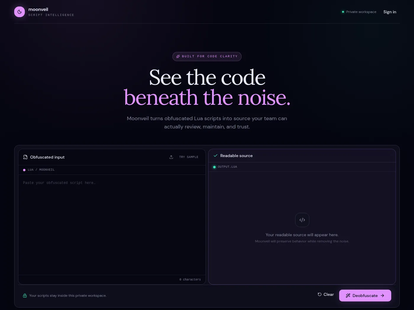 Moonveil Script Deobfuscator