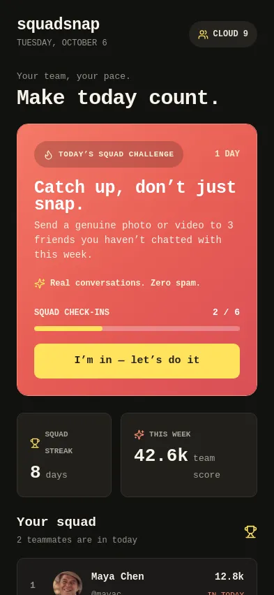 SnapScore Squad Boost