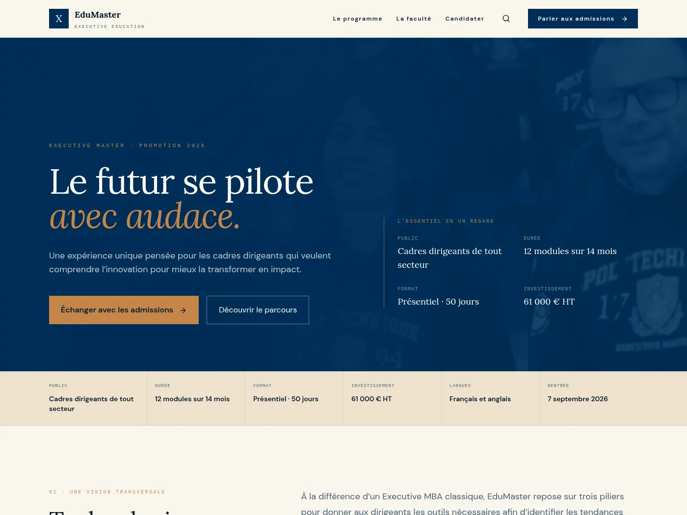 EduMaster Landing Page