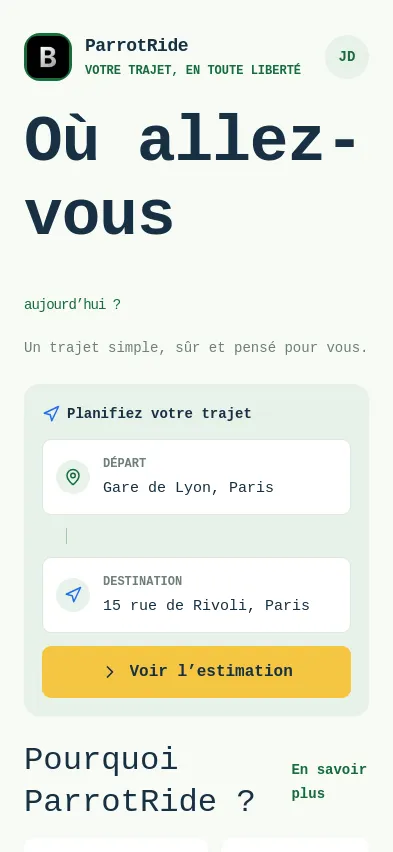 ParrotRide VTC App