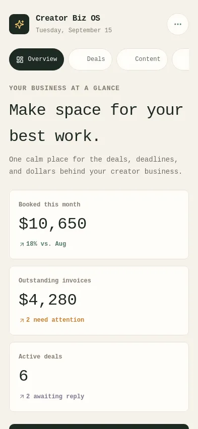 Creator Biz OS