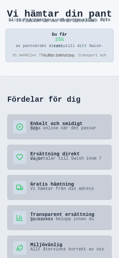 PantHämtarna Mobilapp