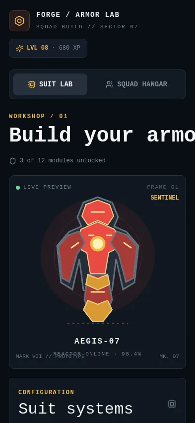 Ironman Suit Builder