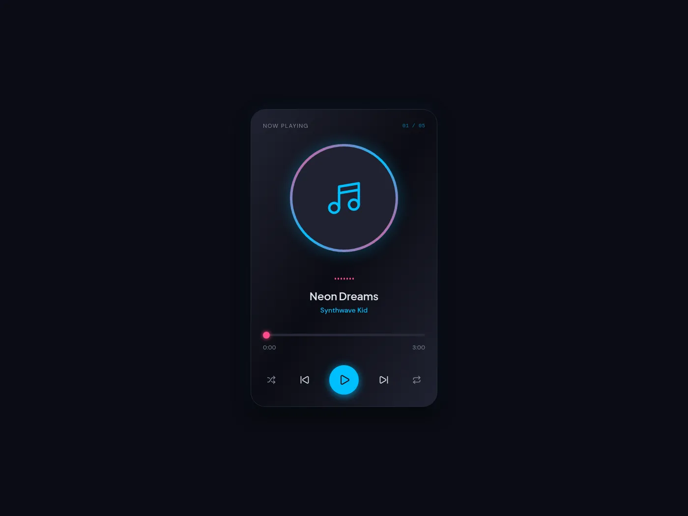 NeonWave Music Player