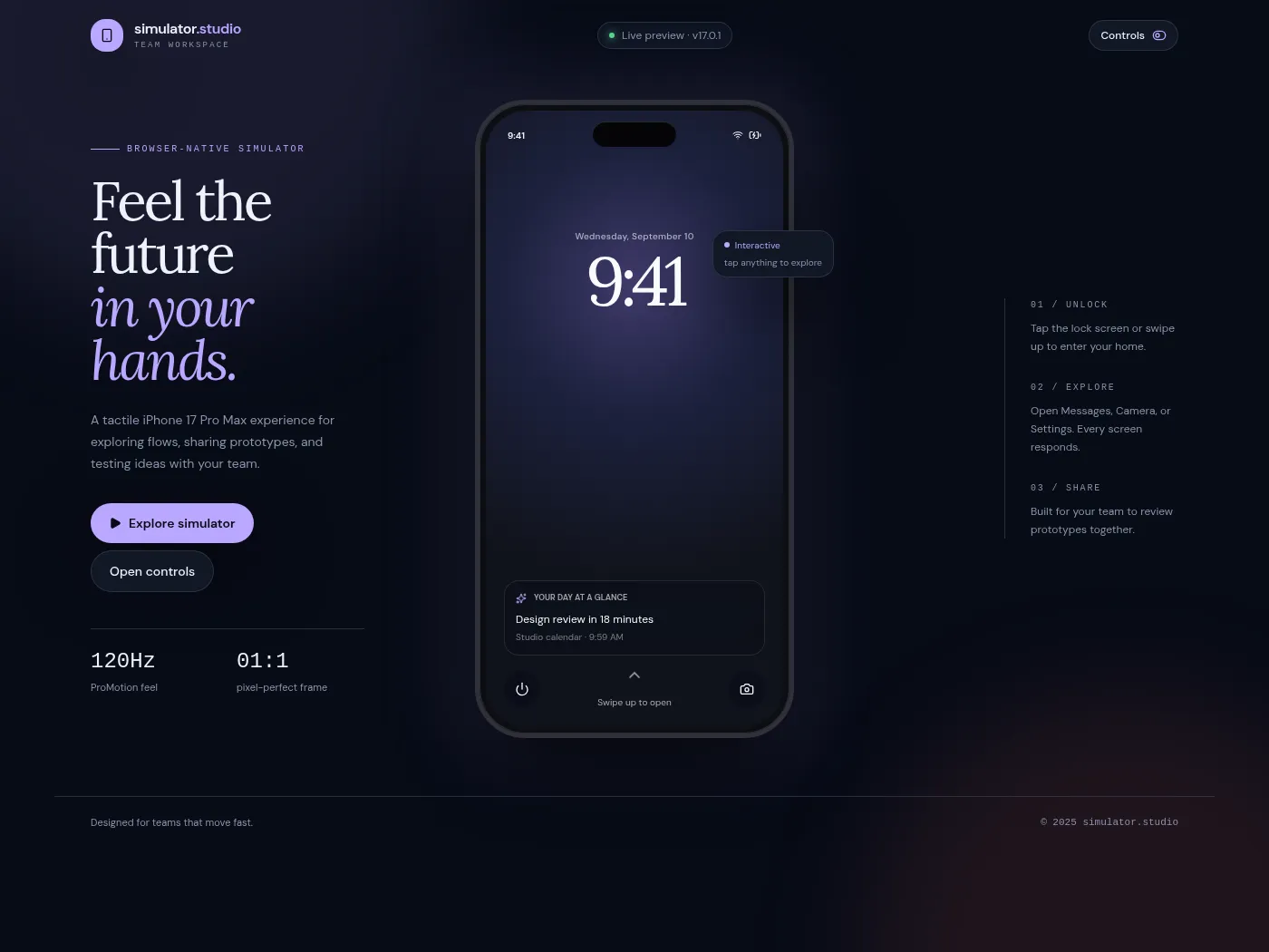 iPhone 17 Browser Sim
