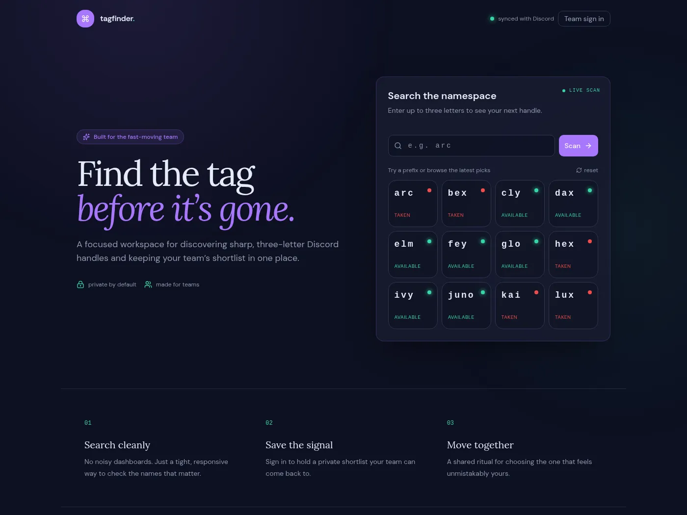 Discord Tag Finder