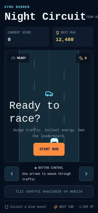 Gyro Runner Game