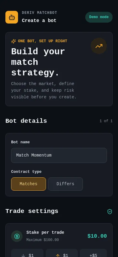 Deriv MatchBot