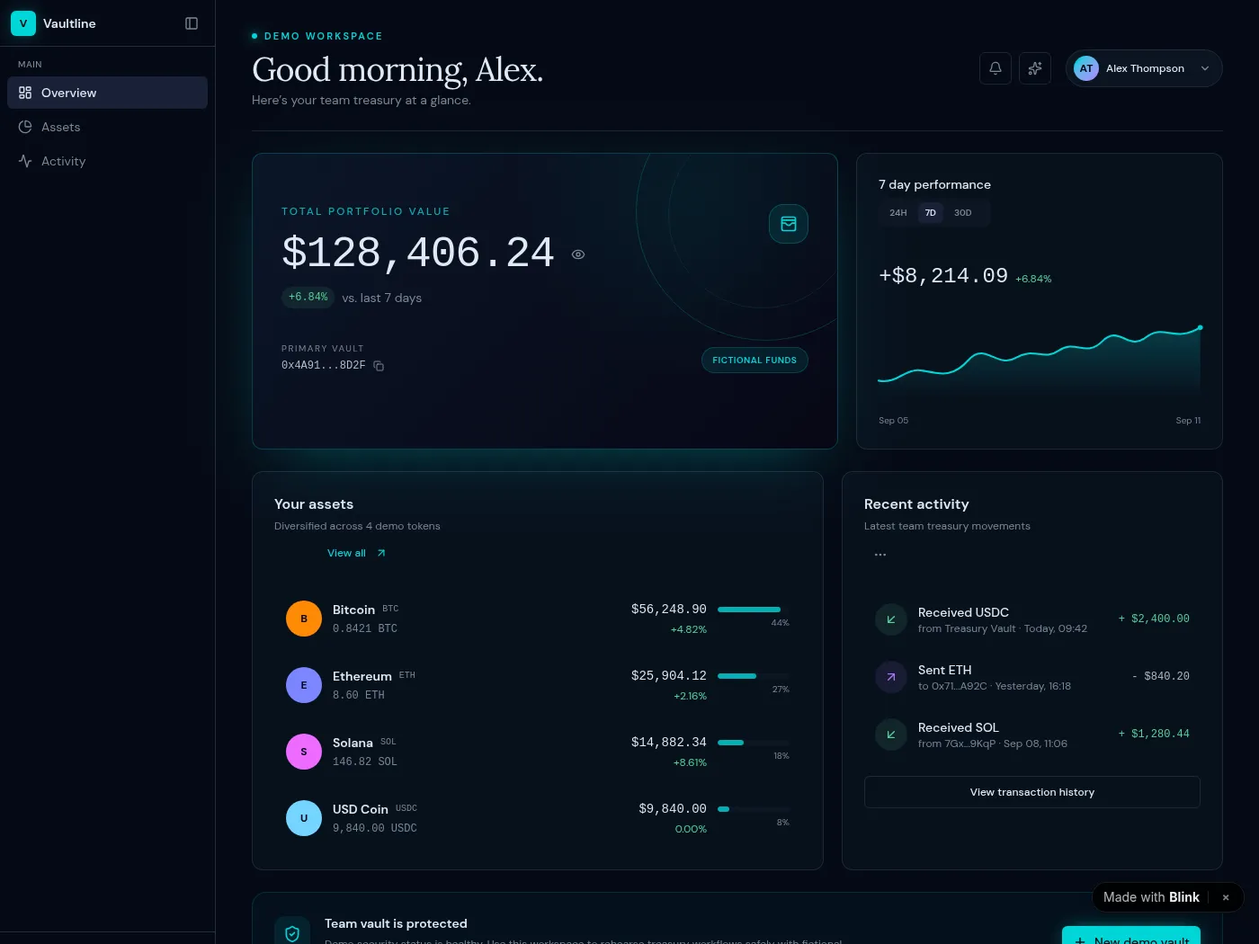 DarkCrypto Wallet UI