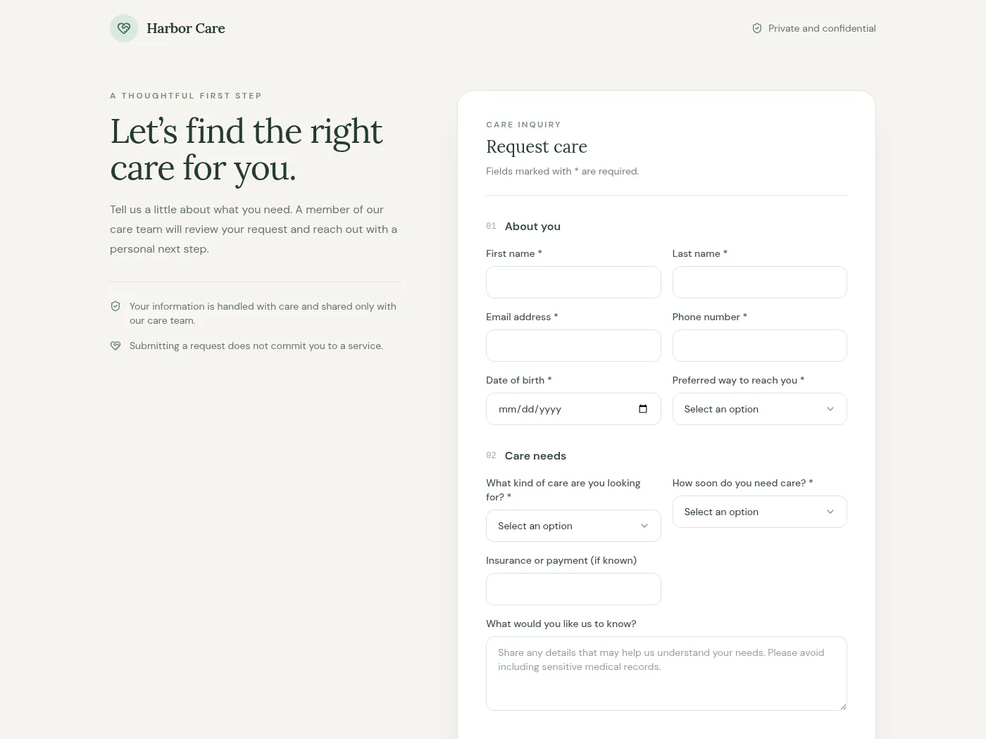 Request Care Workflow Fix
