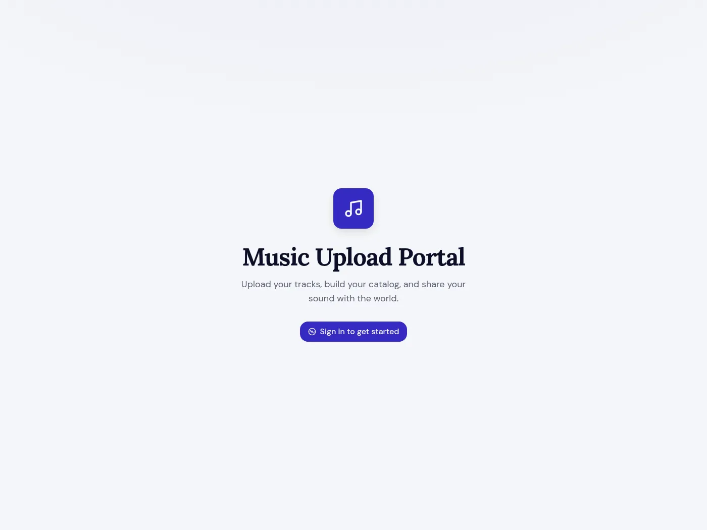 Music Upload Portal