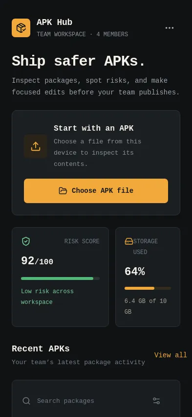 APK Analyze & Edit Hub