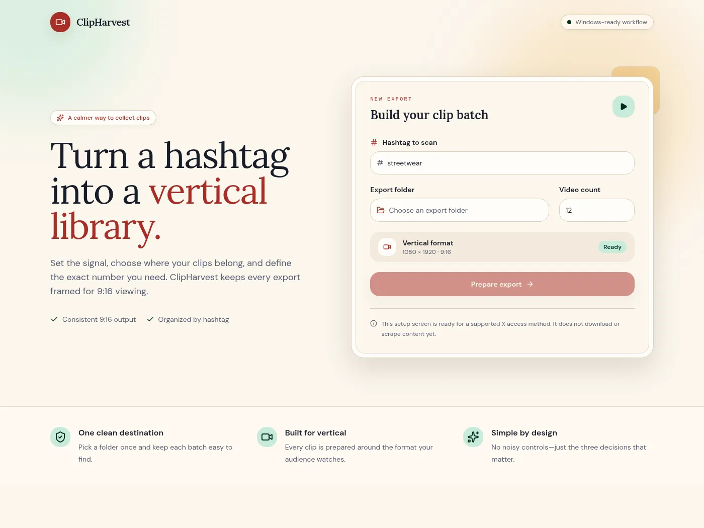X Hashtag Video Exporter
