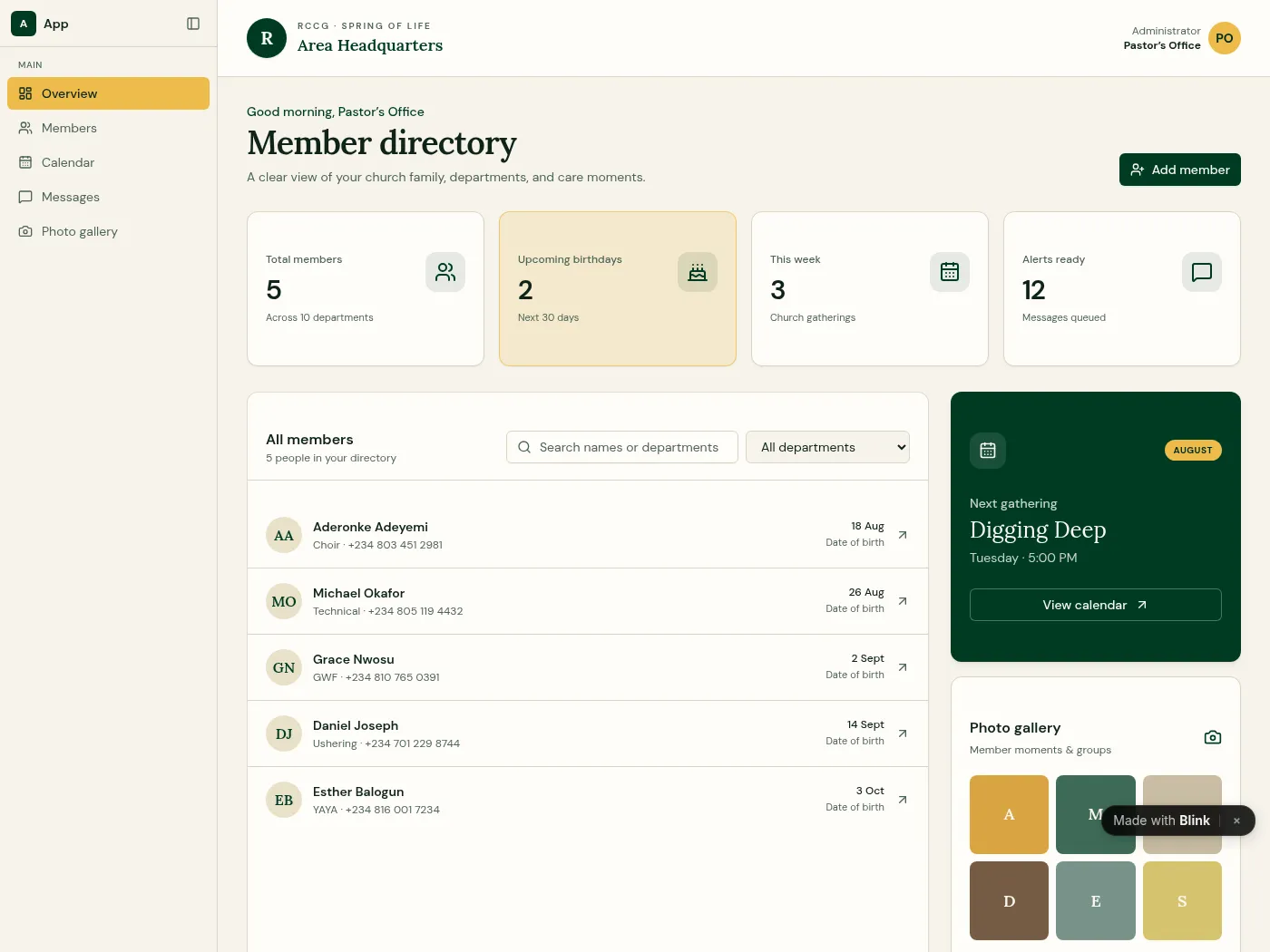 SpringLife Admin Panel