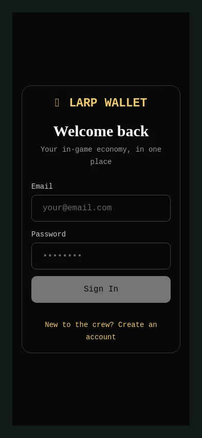 LARP Wallet Mobile