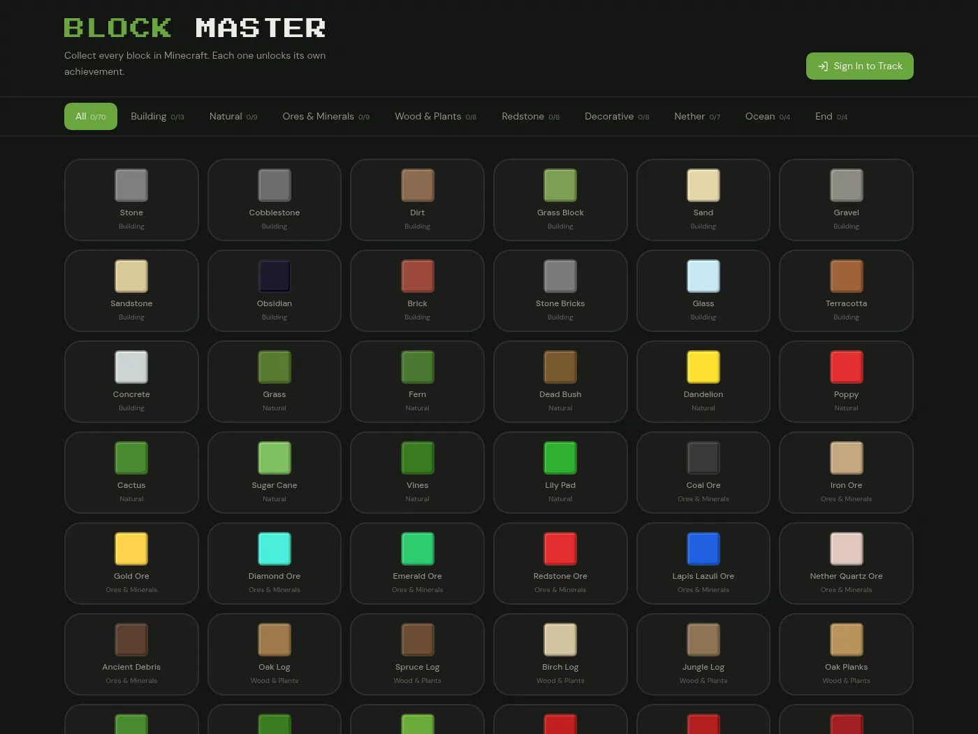 Minecraft Block Master