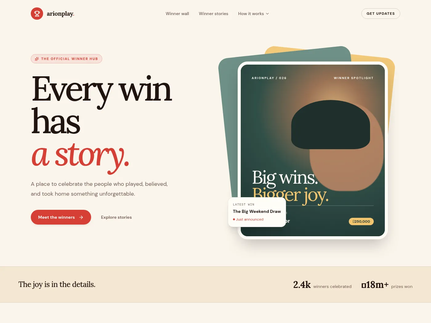 Arionplay Winners Hub