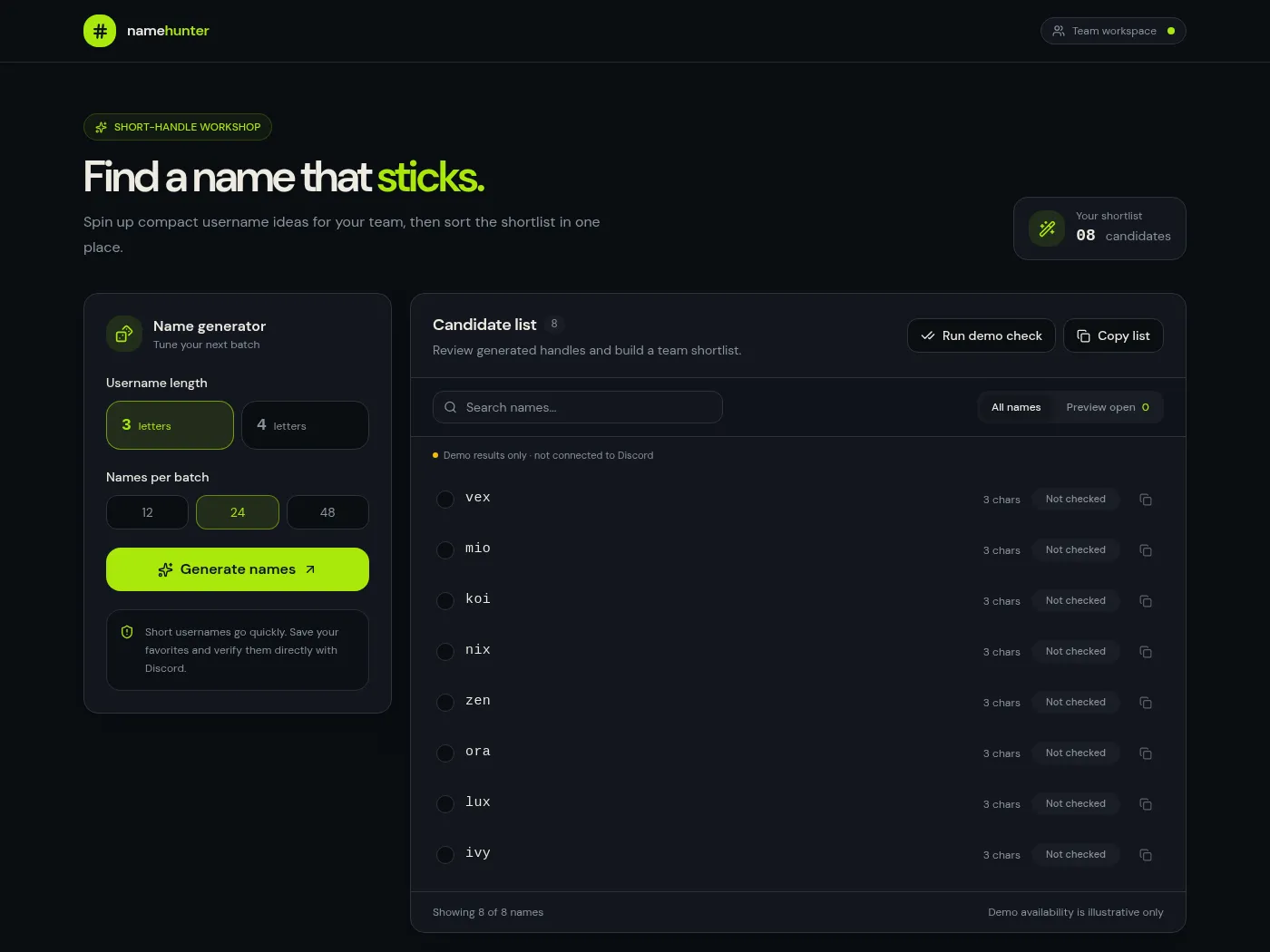 Discord Name Hunter