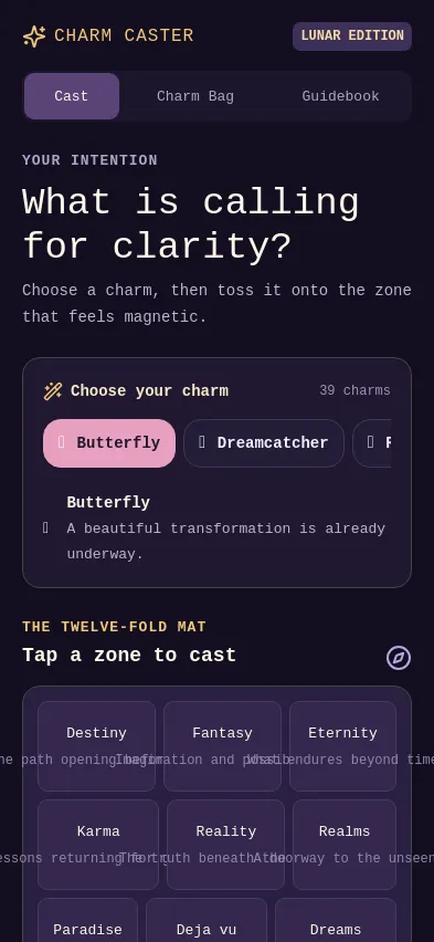Charm Caster Mobile