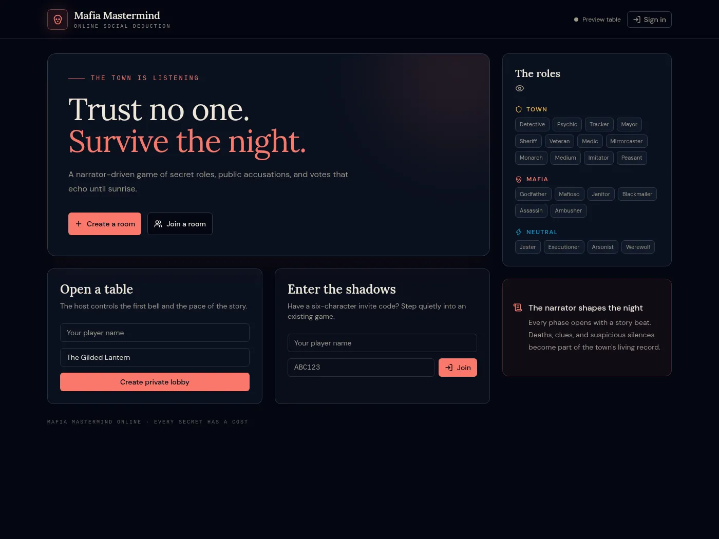 Mafia Mastermind Online