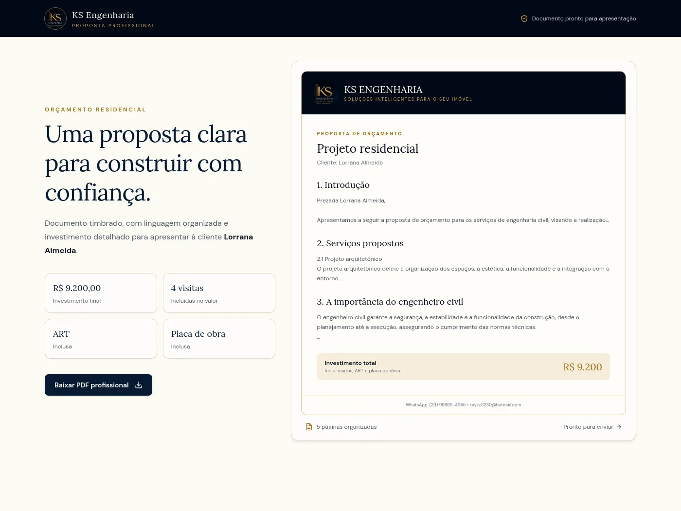 Orçamento Engenharia Pro PDF