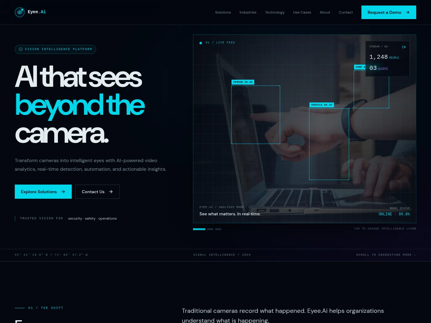 Eyee.Ai Vision Solutions Site
