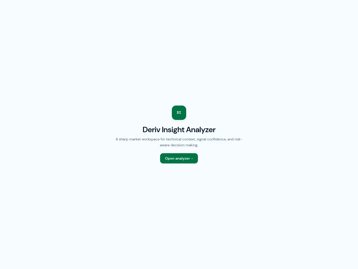 Deriv Insight Analyzer