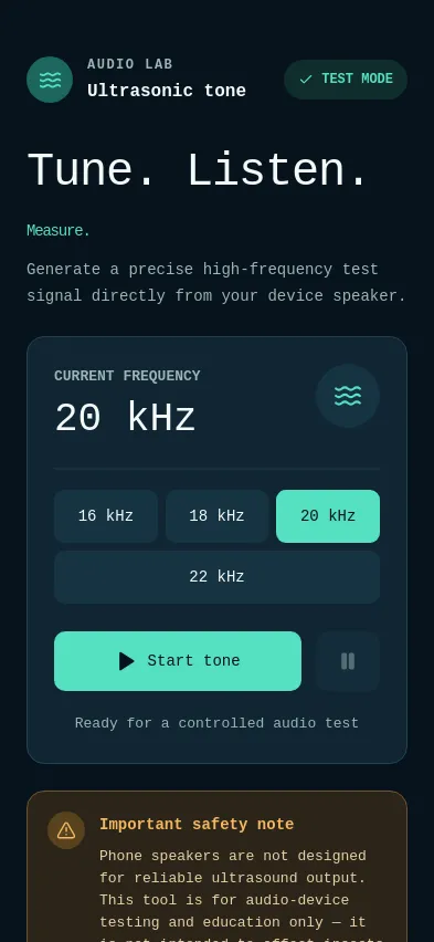 Ultrasound Tone Generator