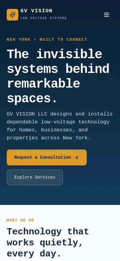 GV Vision Company Website