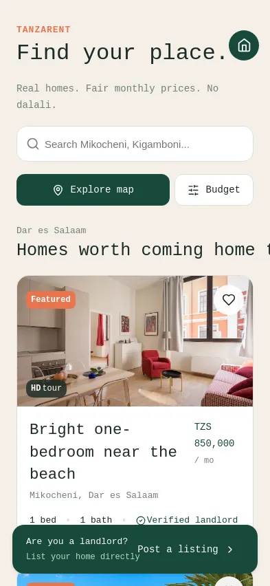 TanzaRent Homes