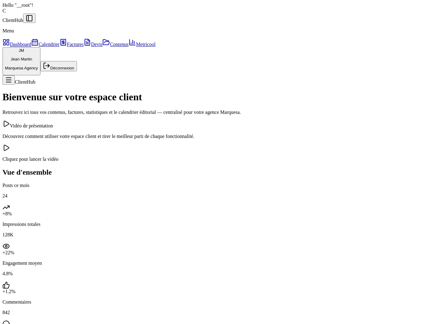 ClientHub Dashboard